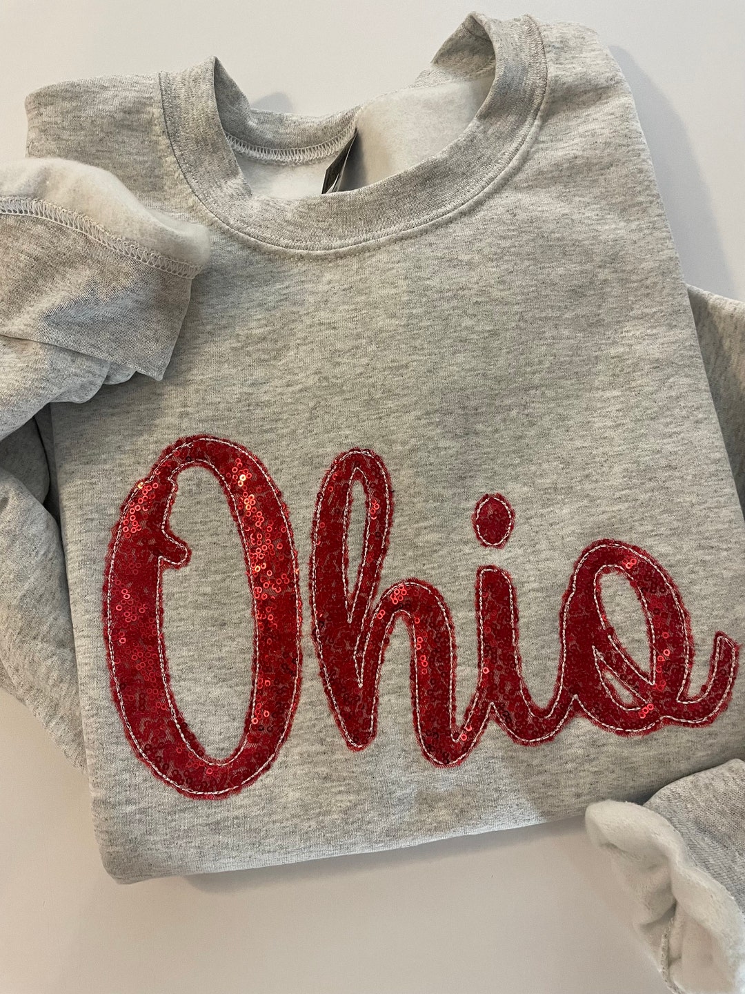 Ohio Sweatshirt Sequins Ohio State Sweatshirt OH Sweatshirt Sparkle ...