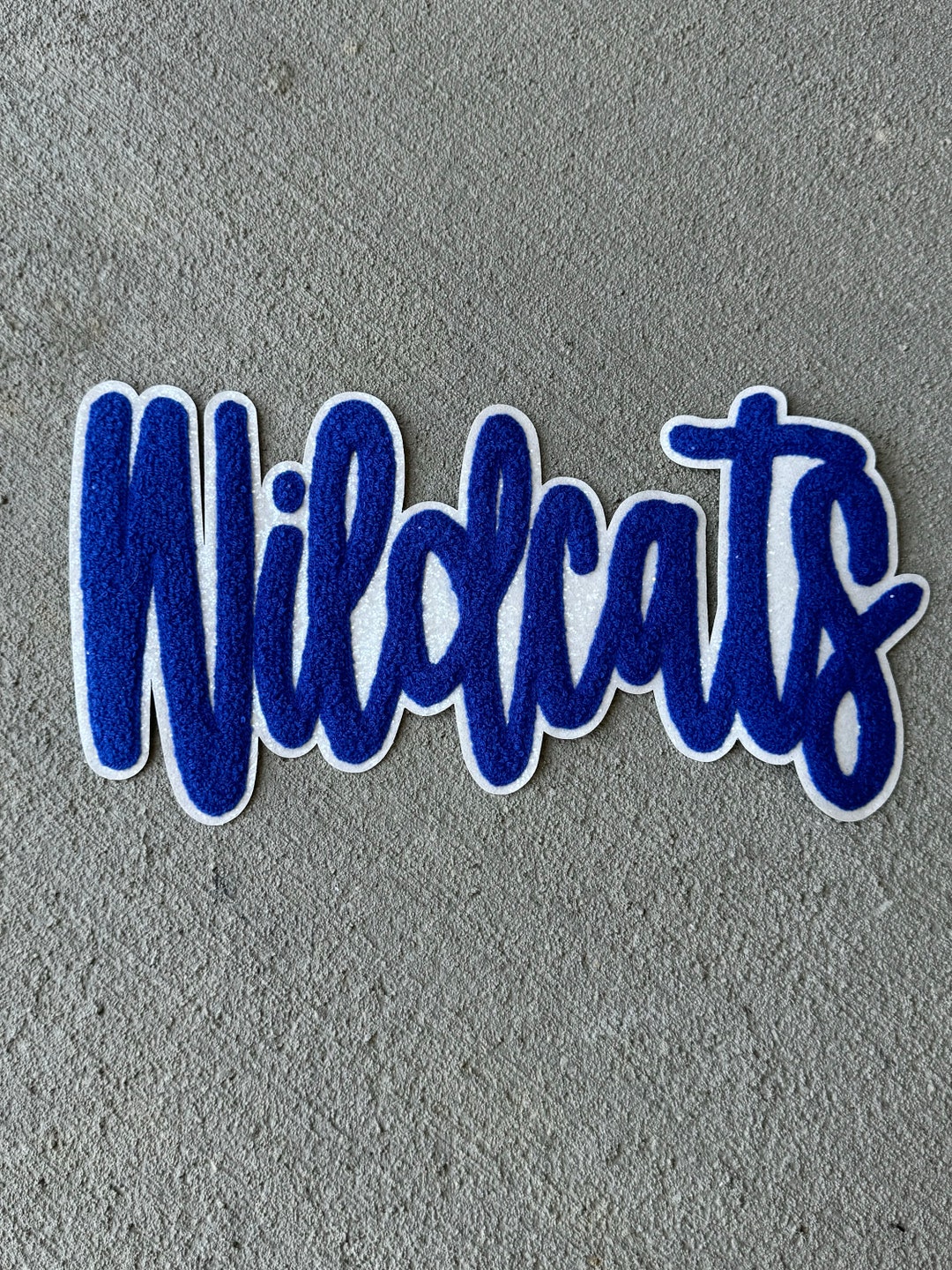 Wildcats Cursive Chenille Patch, Royal Blue and White, Kentucky Patch ...