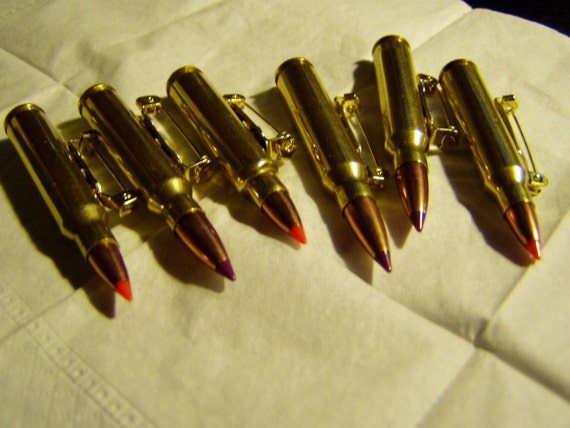 Real 223 caliber bullet broach brooch pin | Etsy
