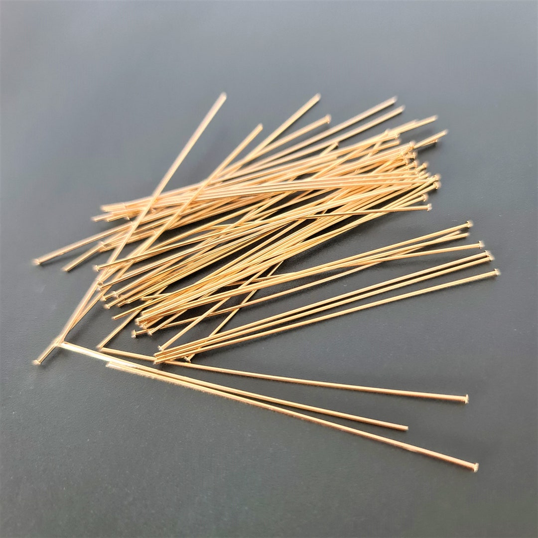50 Pcs X 70mm Tarnish Resistant Gold Plated Head Pins - Etsy Australia