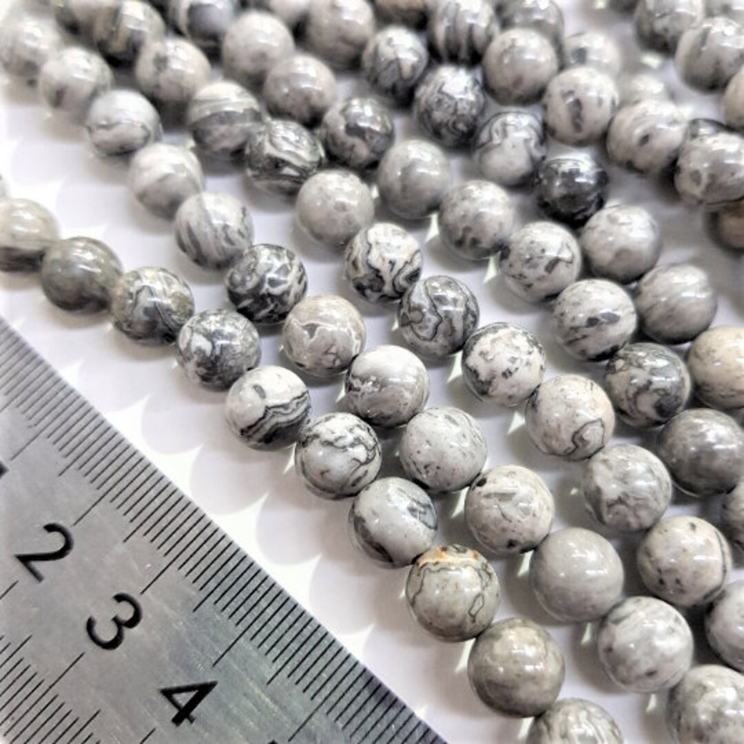 Map Jasper 8mm Stone Strand - Etsy