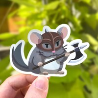 Cute Tan Gerbil Sticker. Paper Vinyl Laminate. Small Animal Pet Sticker ...