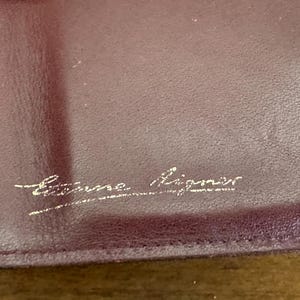 Vintage Etienne Aigner Brown Leather Wallet With Kiss Lock ...