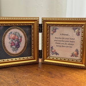 Vintage Double Frame Friend Print by Heartfelt Collection | 1999 Hinged ...