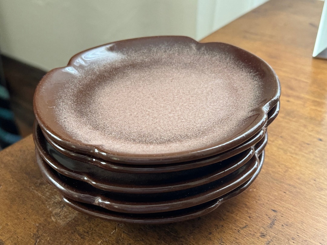 Vintage Frankoma Brown Plainsman Bread and Butter Plates Set of 5 Brown ...