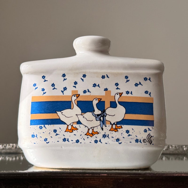 Goose With Blue Bow - Etsy