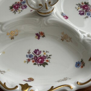 Vintage Reichenbach Germany Porcelain Divided Dish Floral Pattern ...