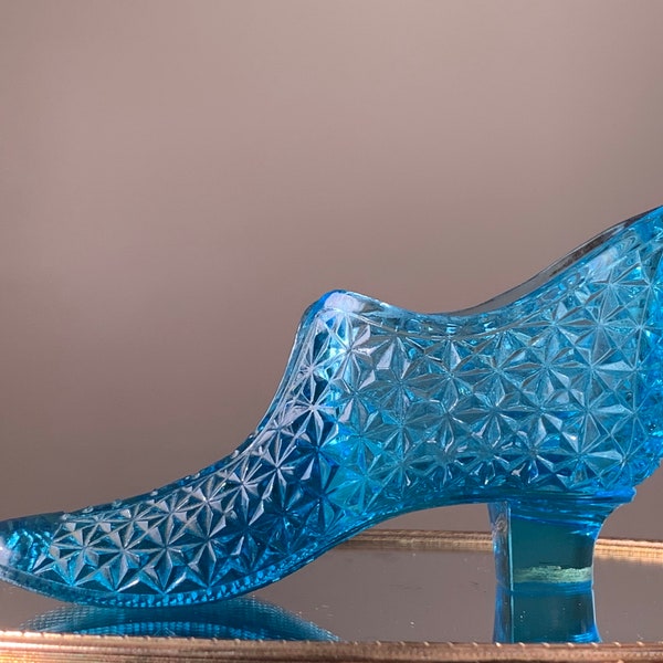 Vintage Glass Shoe - Etsy