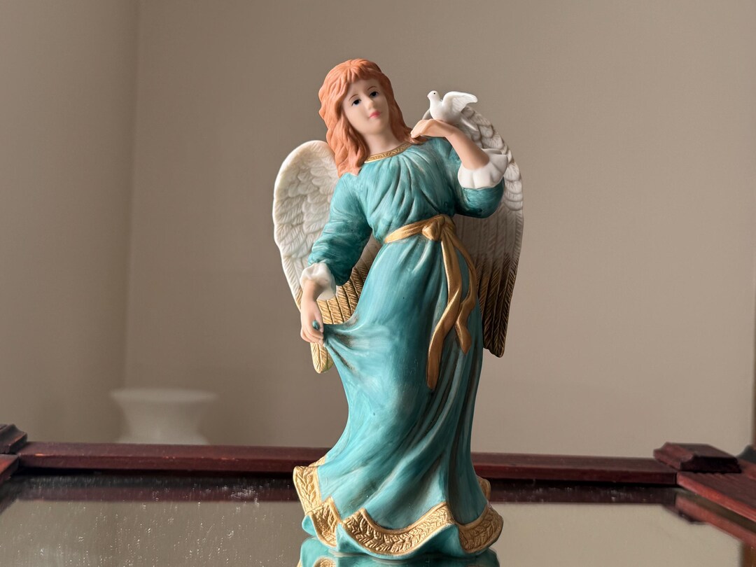 Vintage 1999 Home Interiors Bisque Porcelain Heavenly Peace Angel ...
