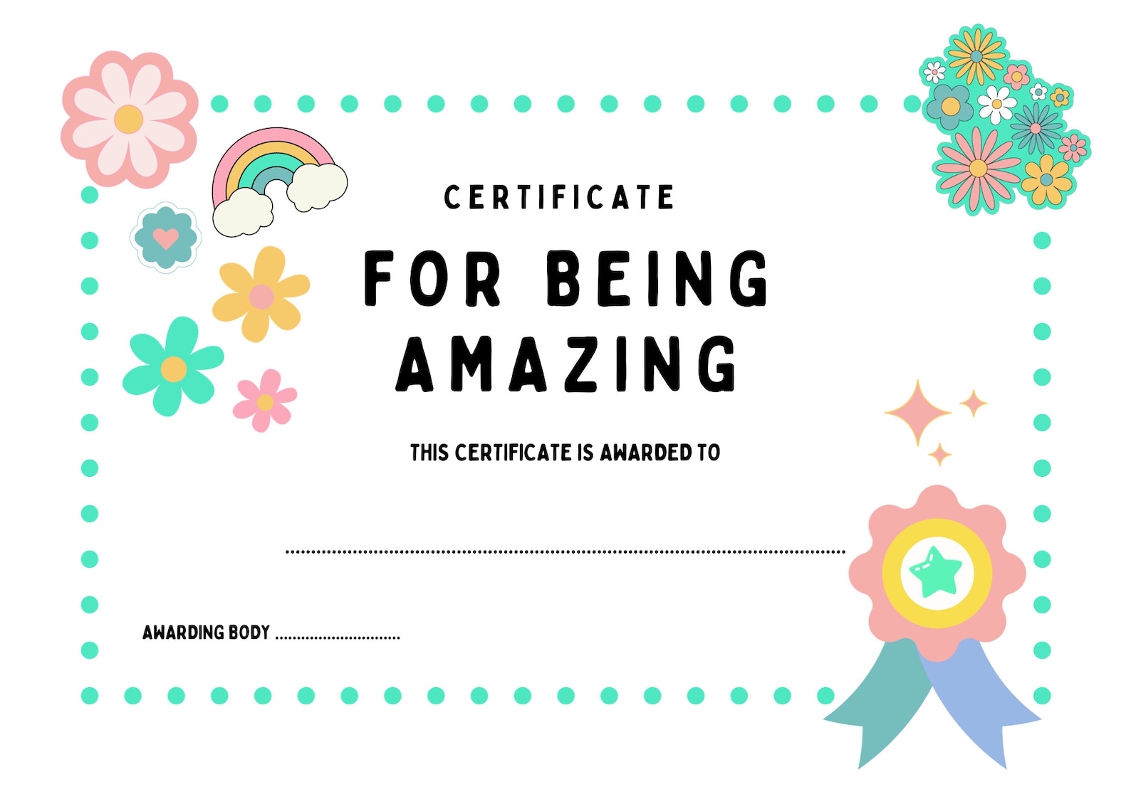 Certificate, Fun Certificate, Send a Smile, Positive Certificate ...
