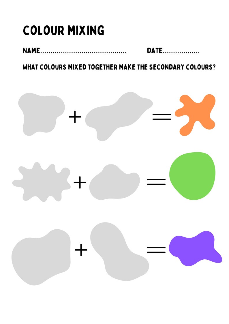 Colour Theory Worksheets, Colour Activity Worksheets, Colour Wheel ...