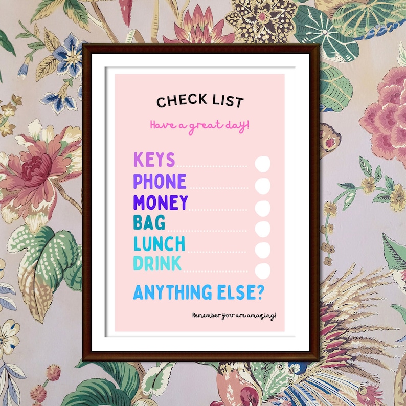 Check List, Digital Checklist, Downloadable Checklist, Printable Check ...
