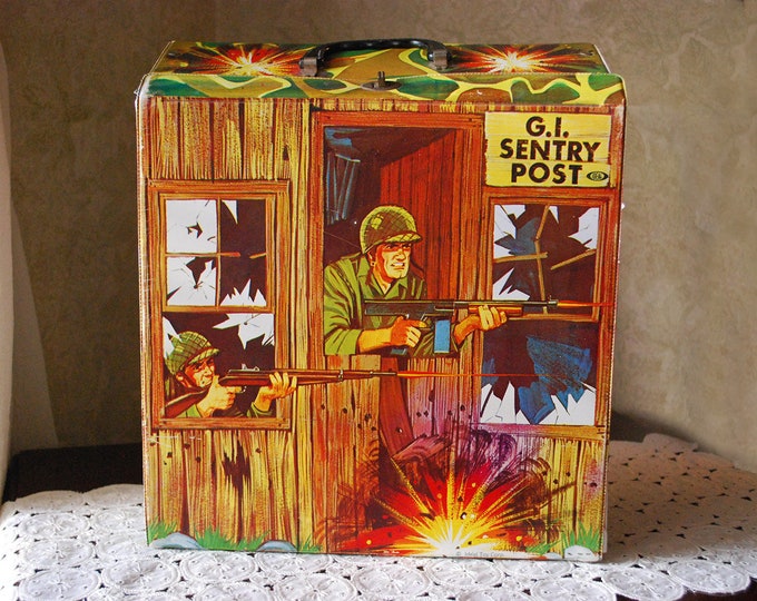 1960s GI Joe Storage Case, GI Sentry Post, Vinyl Play Set Storage Case ...