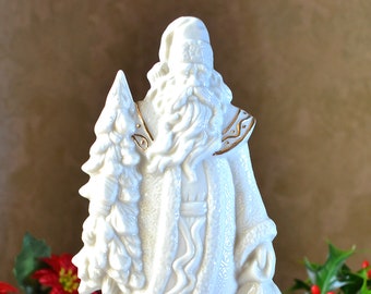 Ceramic White Santa - Etsy