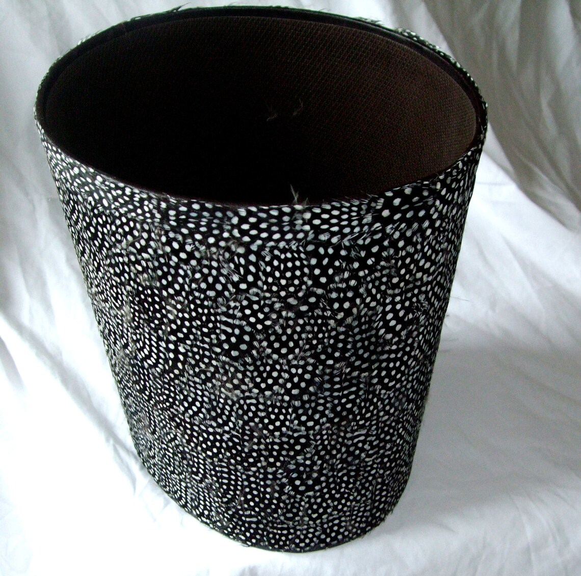 Guinea Fowl Feather Waste Paper Bin - Etsy