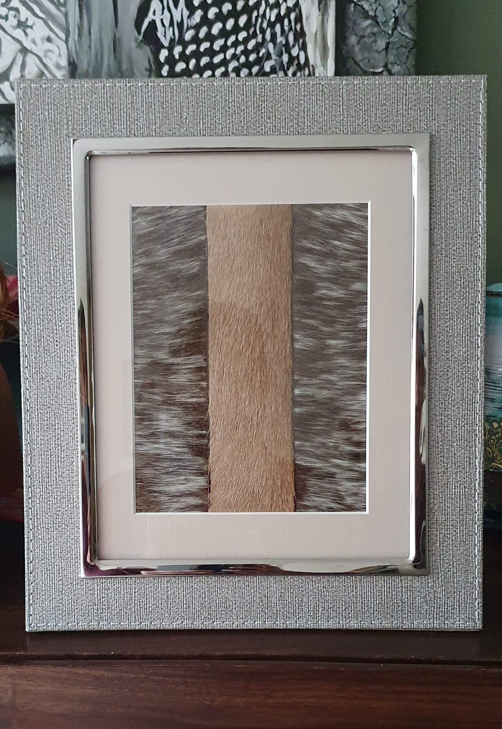 Nguni Cowhide and Springbok in Glass Frame - Etsy