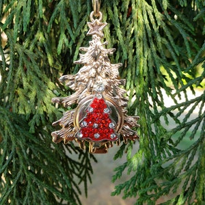 0823 - Gold Christmas Tree Snap Necklace With Two Snap Charms / Santa ...
