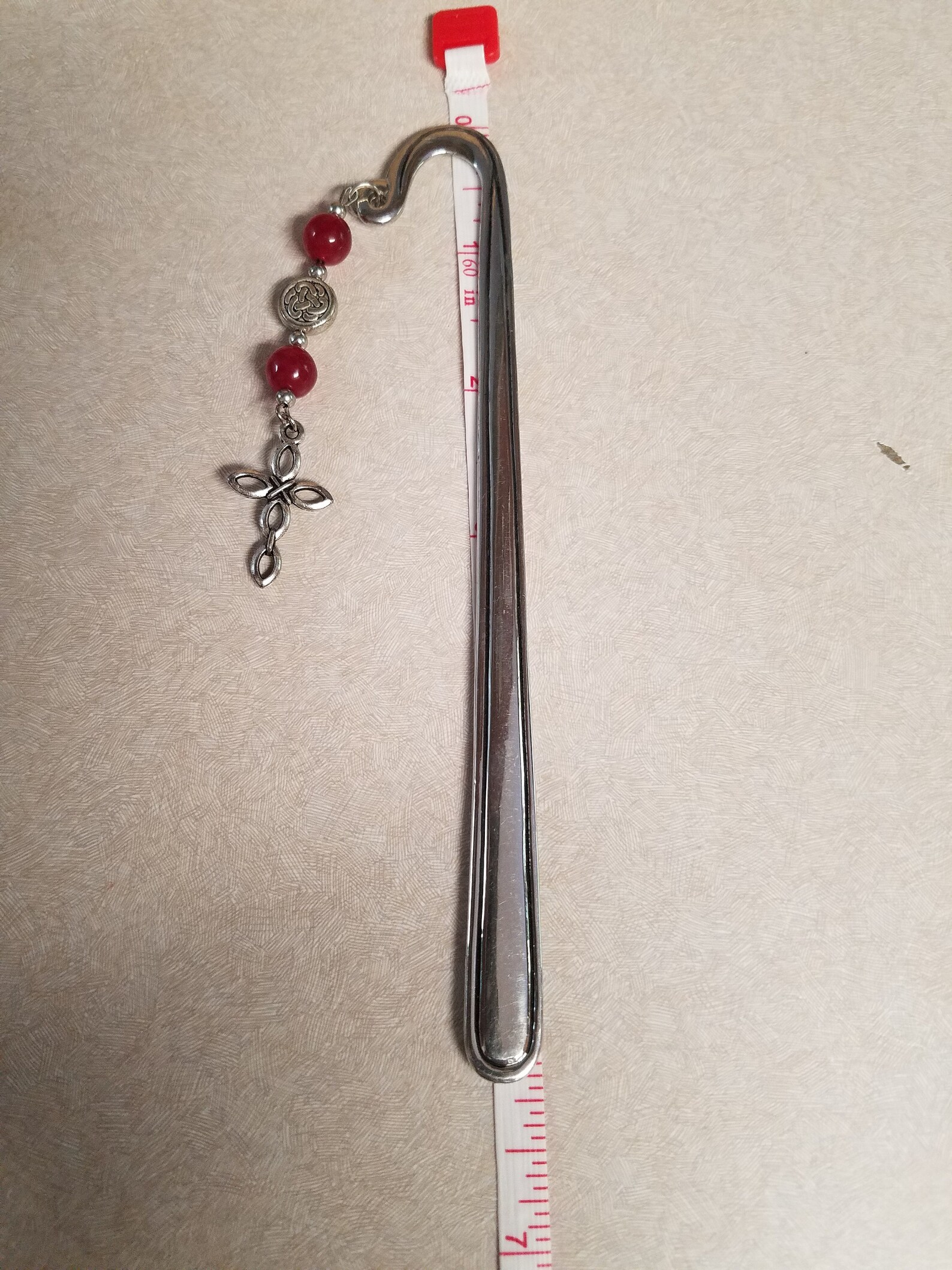 0123 Celtic Cross and Red Jade Metal Bookmark / Metal Book - Etsy