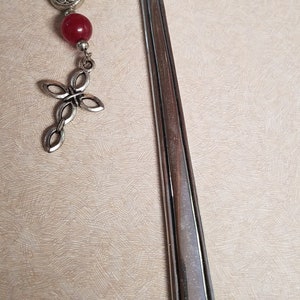 0123 Celtic Cross and Red Jade Metal Bookmark / Metal Book Mark ...