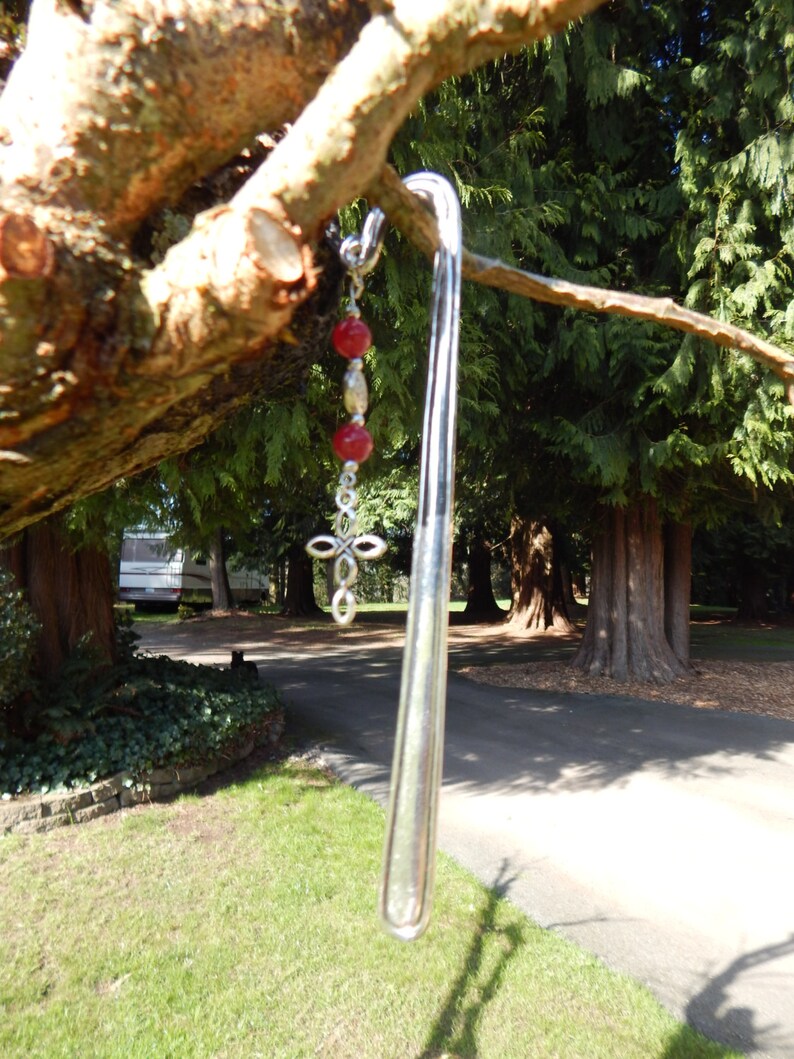 0123 Celtic Cross and Red Jade Metal Bookmark / Metal Book - Etsy