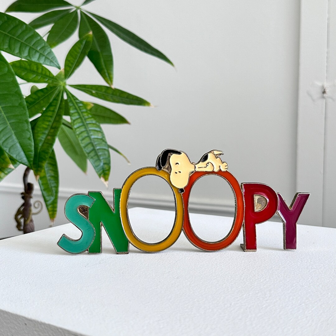 RARE Vintage 1958 Snoopy Rainbow Metal Standing Letters Sign Decor ...