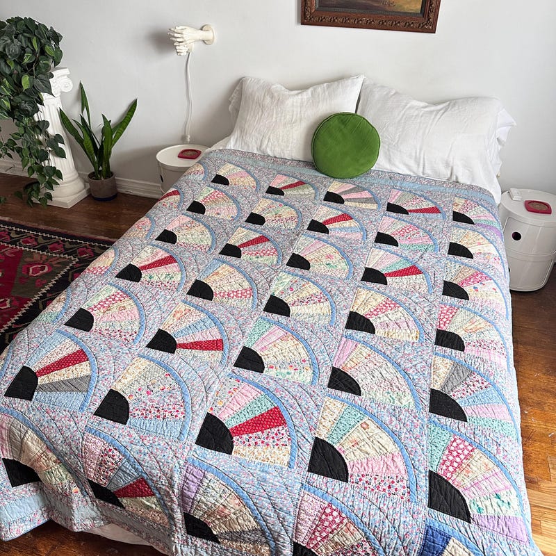 Vintage Fan Quilt - Etsy
