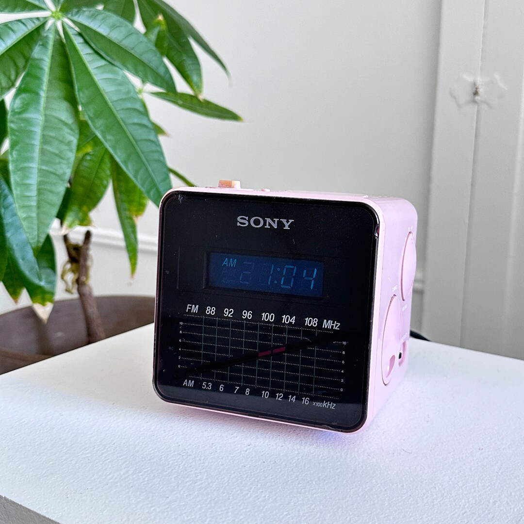 Rare Pink Vintage 1980s Sony AM/AF Dream Machine Cube Digital Clock ...