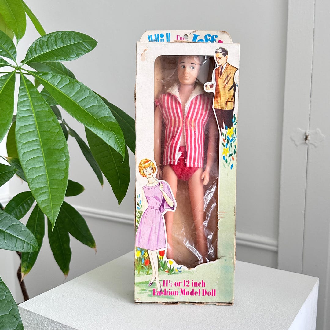 RARE Vintage 1960s Mayfair Jeff Ken KO Bild Lilli Barbie Clone Doll Red ...