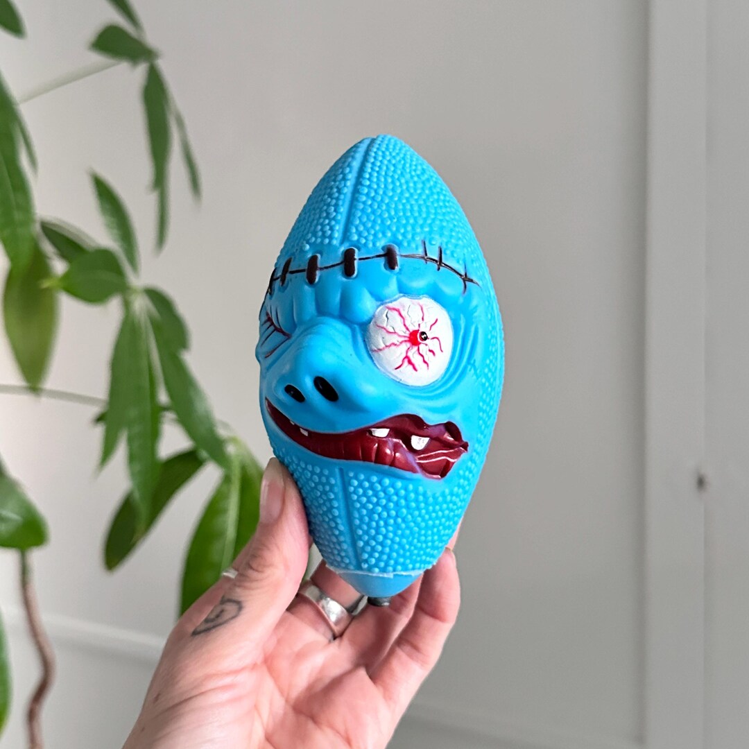 Vintage 1980s KO Madballs "funny Ugly Football" Blue Zombie Mini Gross ...