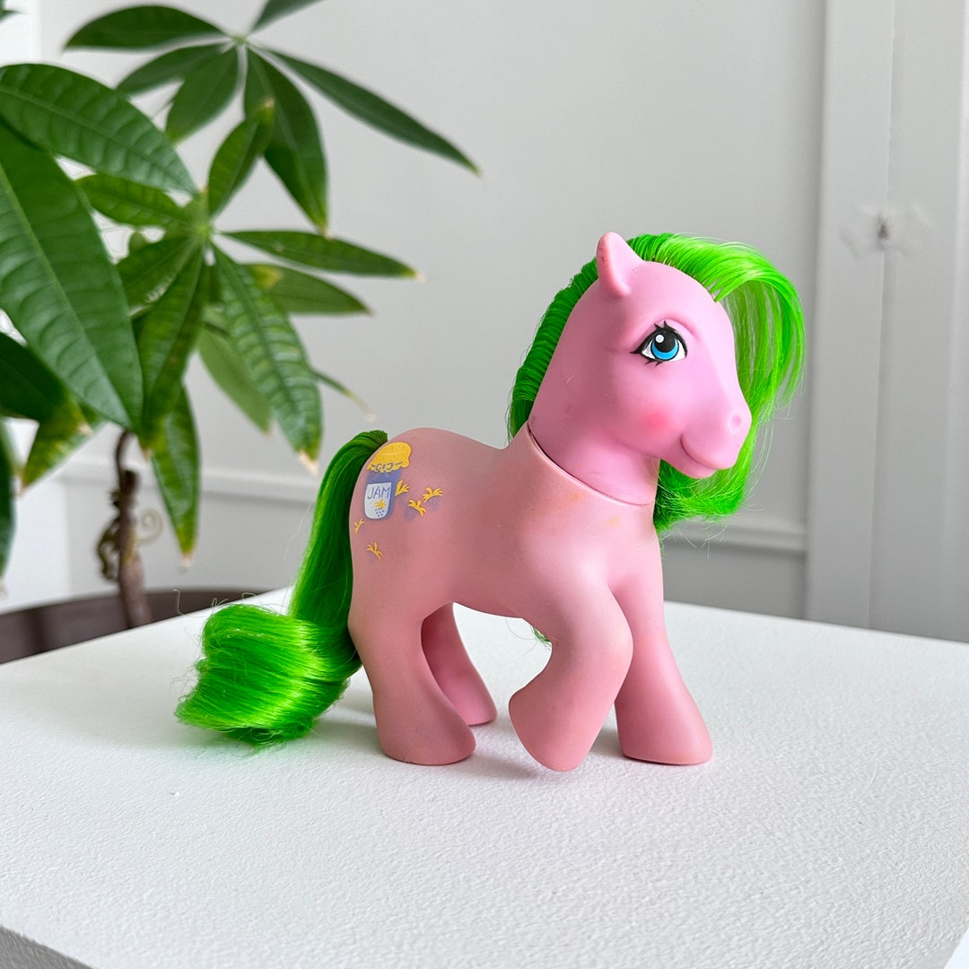 Vintage 1985 Sweetberry Jam My Little Pony Purple Body Neon Lime Green ...