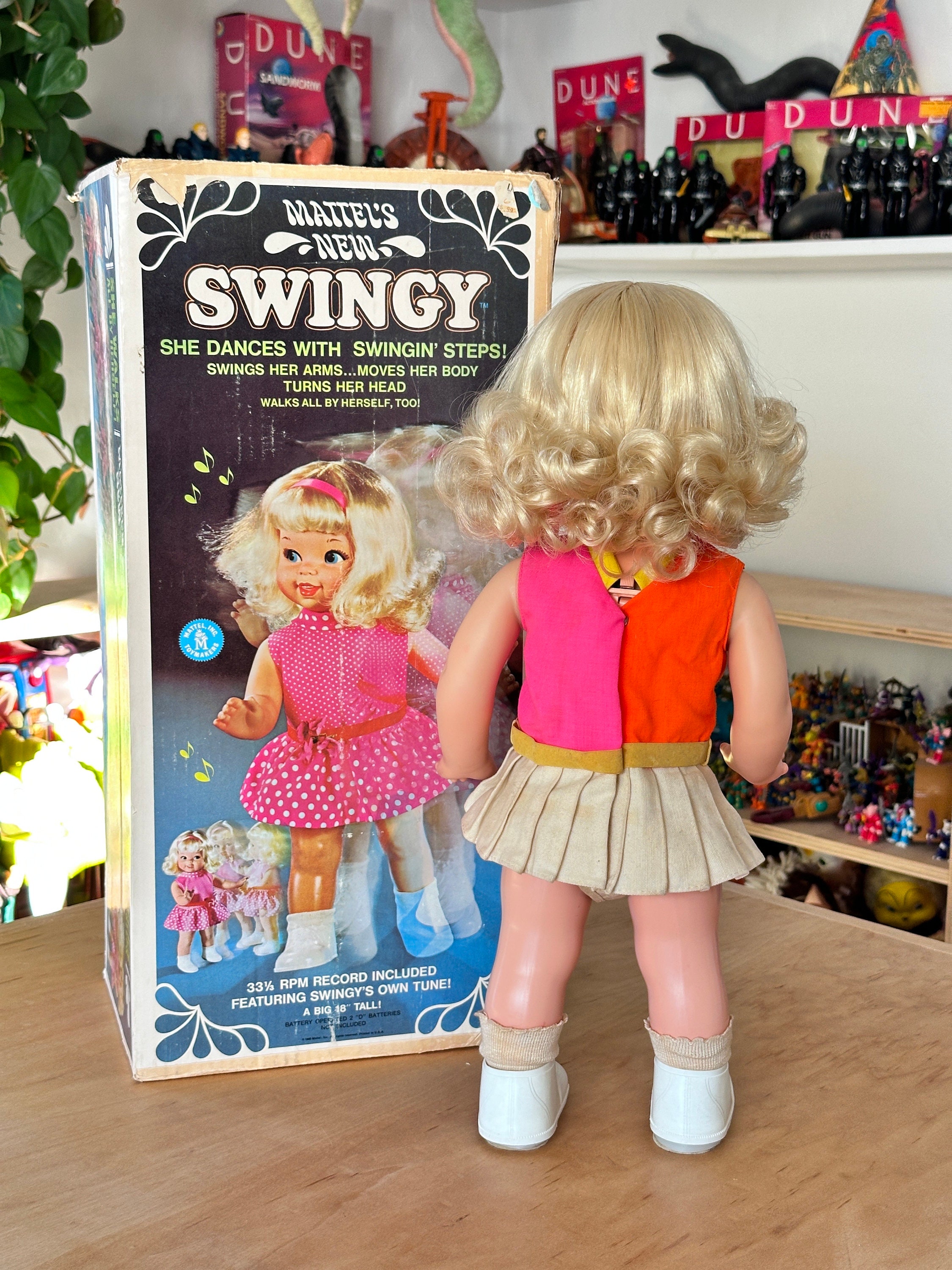 WORKING Vintage 1968 Mattel Swingy Mod Dancing Baby Girl Doll W ...