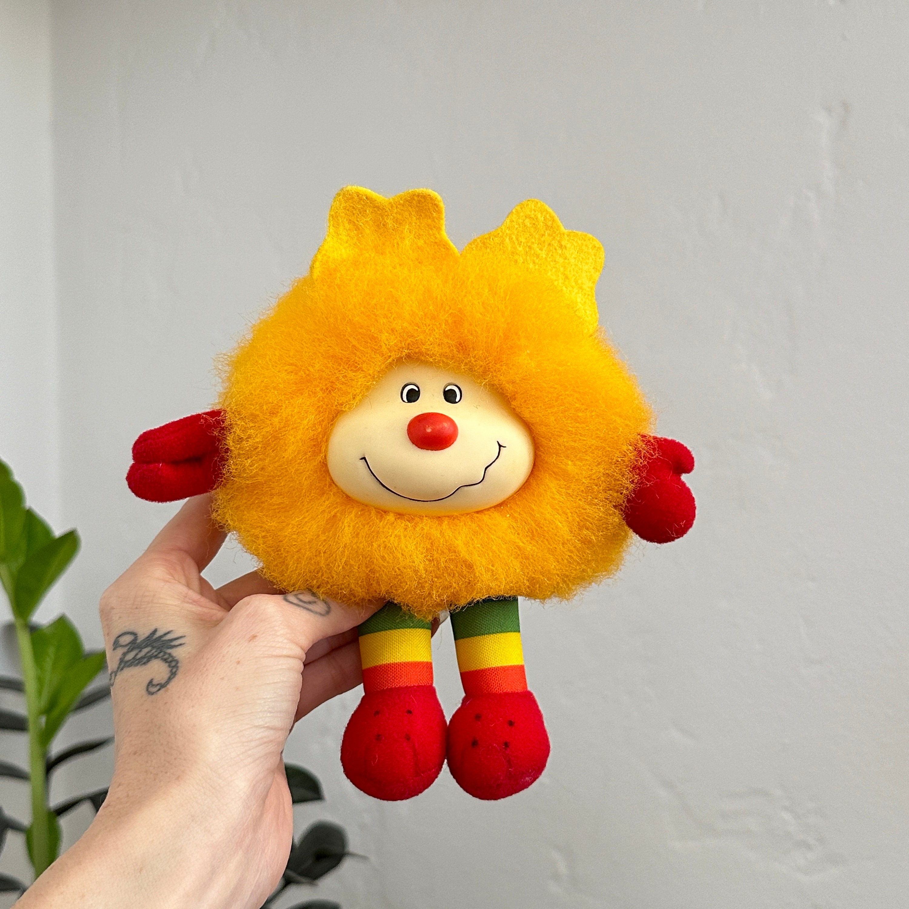 Vintage 1983 Rainbow Brite Sprite Spark 7 Yellow Plush Hallmark Taco ...