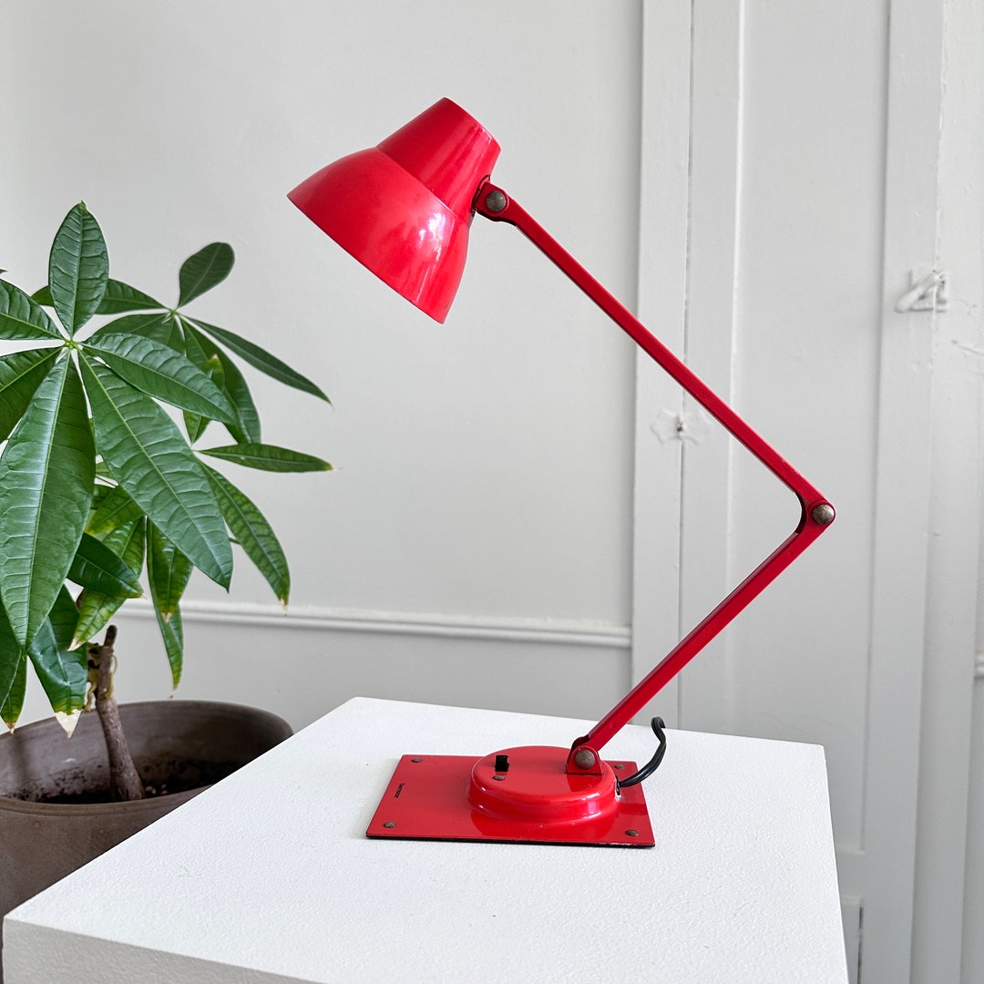 Iconic Rare Vintage Tensor Designed by Jay Monroe Mid Century Red Metal ...