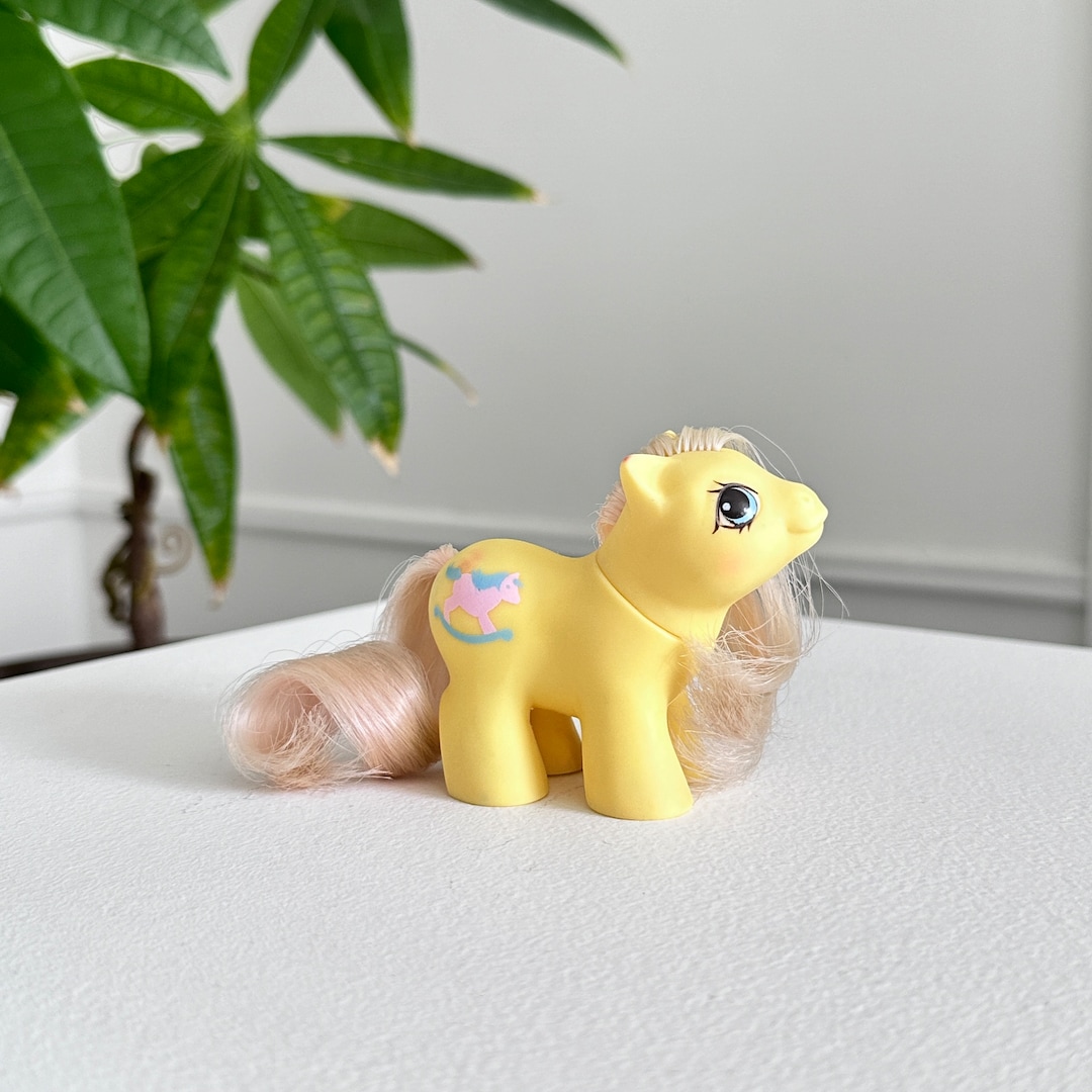 Vintage 1987 Newborn Baby Milkweed G1 My Little Pony Yellow Body Pastel ...