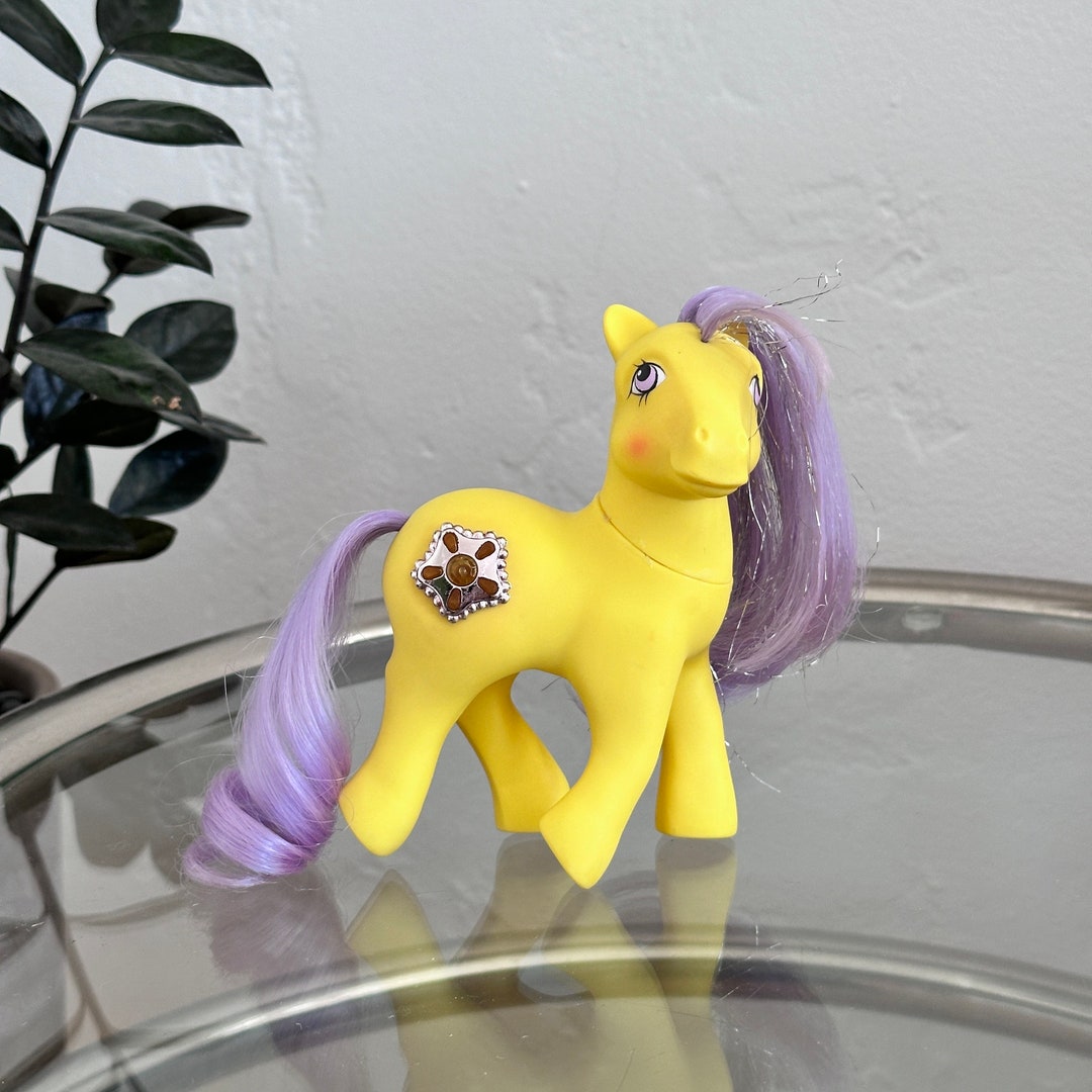 Vintage G1 1987 My Little Pony Princess Starburst Yellow Body Purple ...