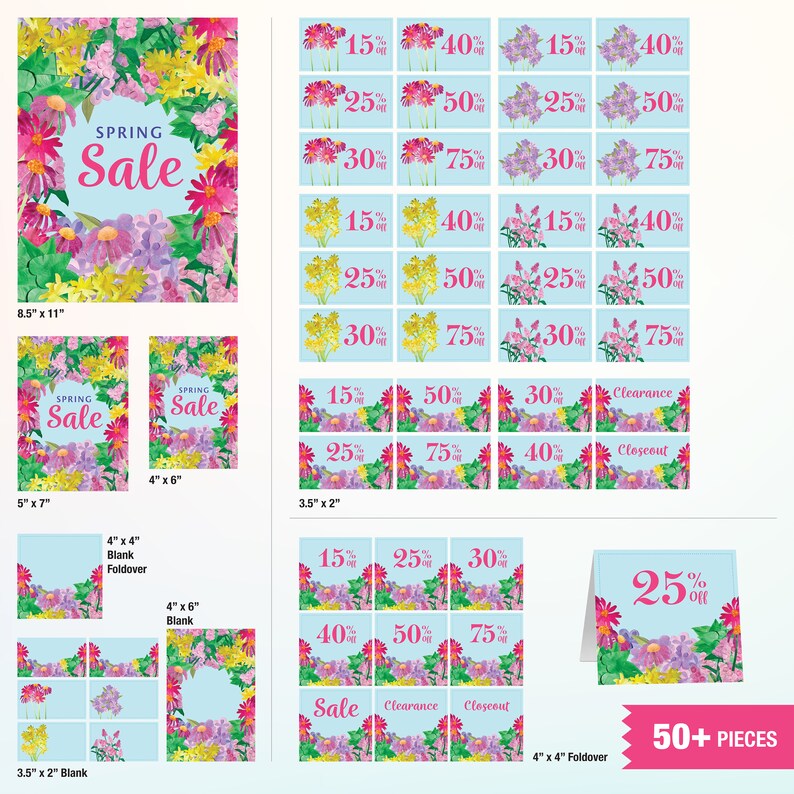 Retail Sale Sign SPRING Printable Download Boutiques Small Businesses ...