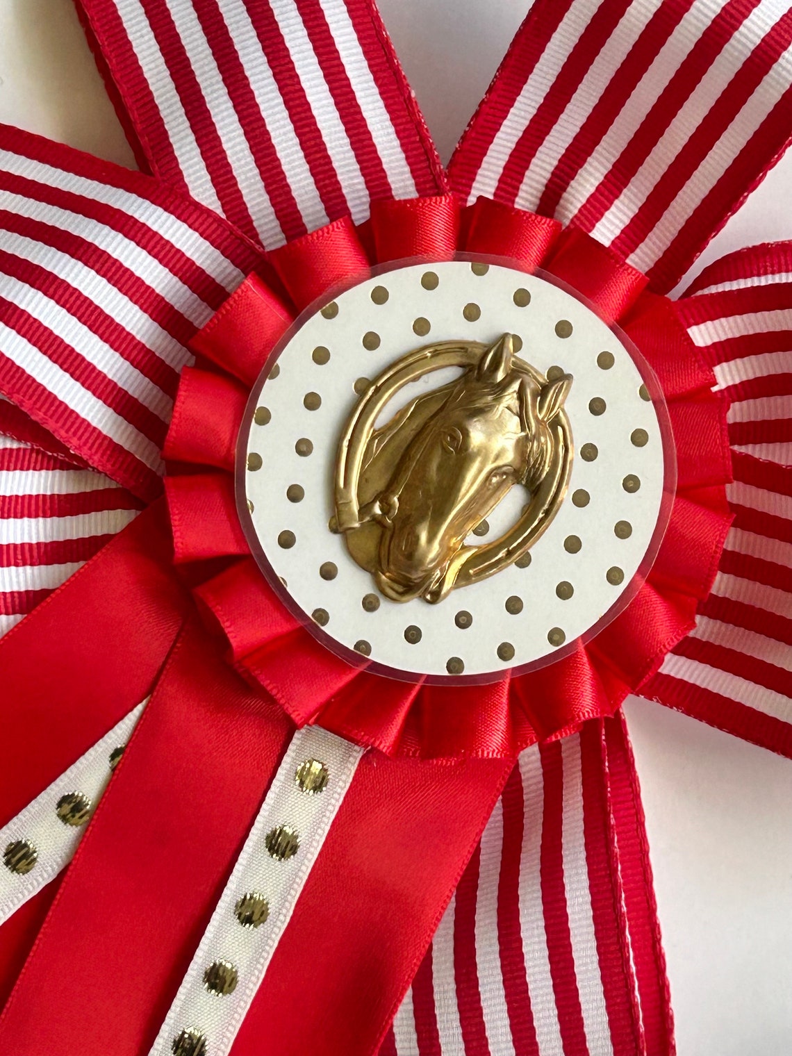 KY Derby Rosette Equestrian Ribbons Show Bows Bottle Topper Magnet Red ...