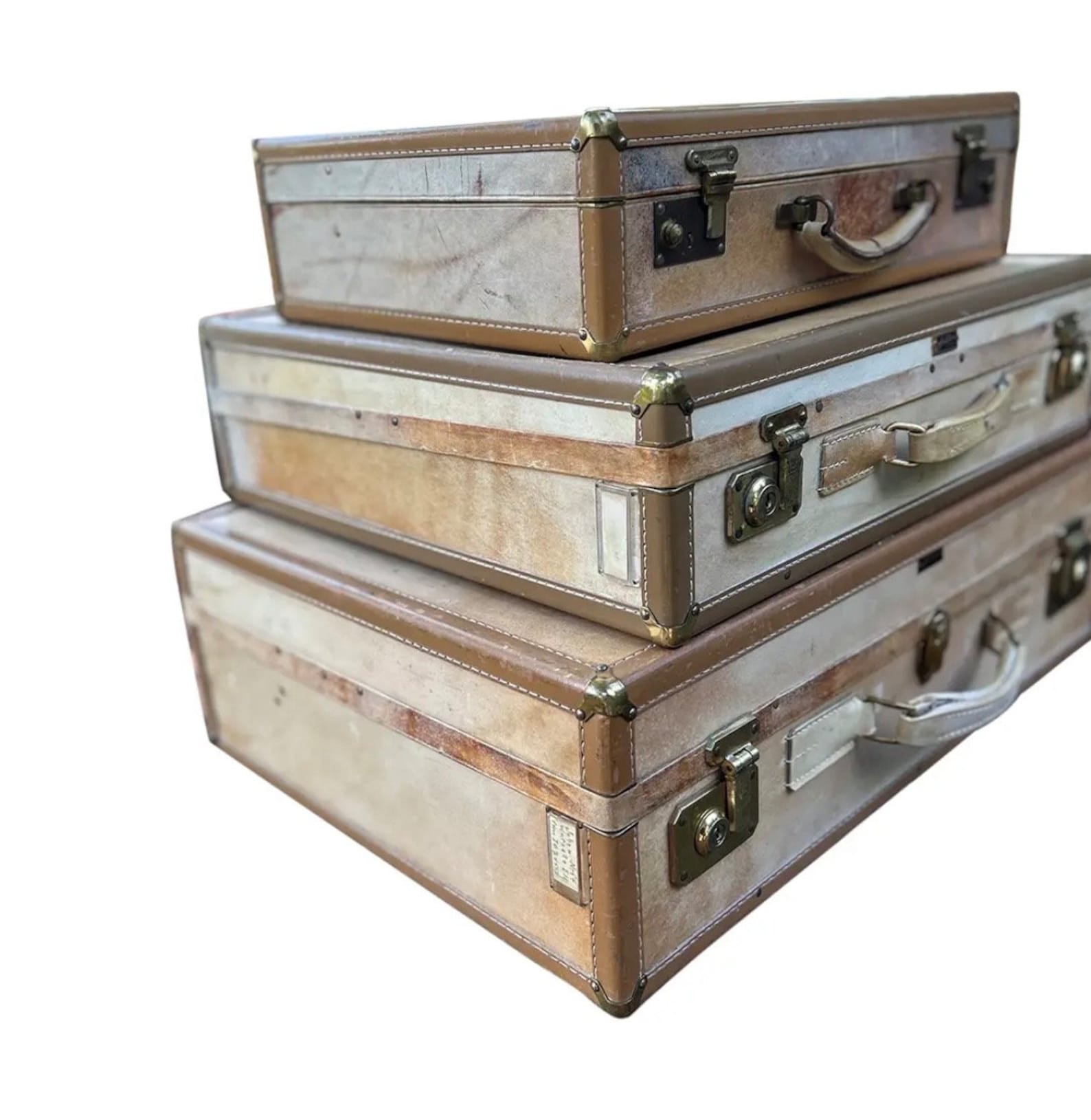 Vintage Hartmann Skymate Luggage Side Table Khaki/tan Hard Case - Set ...