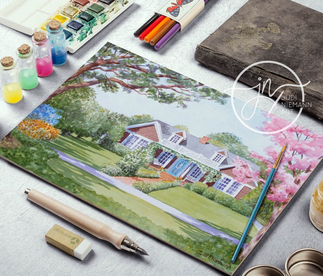 Custom House Painting From Photo | Watercolor House Commission ...