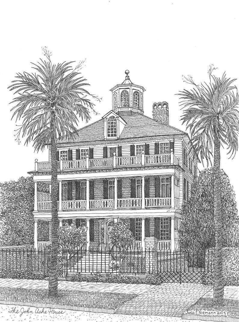 Custom Pen and Ink | House Portrait | Detailed Home Drawing Commission ...