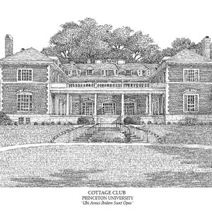 Cottage Club Princeton University | Christmas Gift | Fine Art Print ...