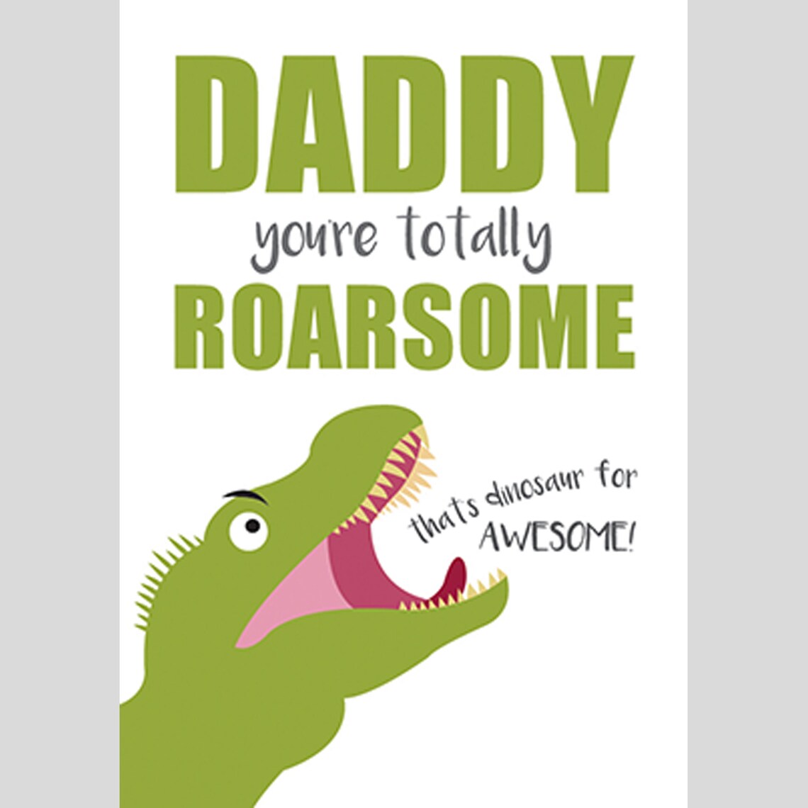 Daddy You're Totally Roarsome A4 Print - Etsy UK