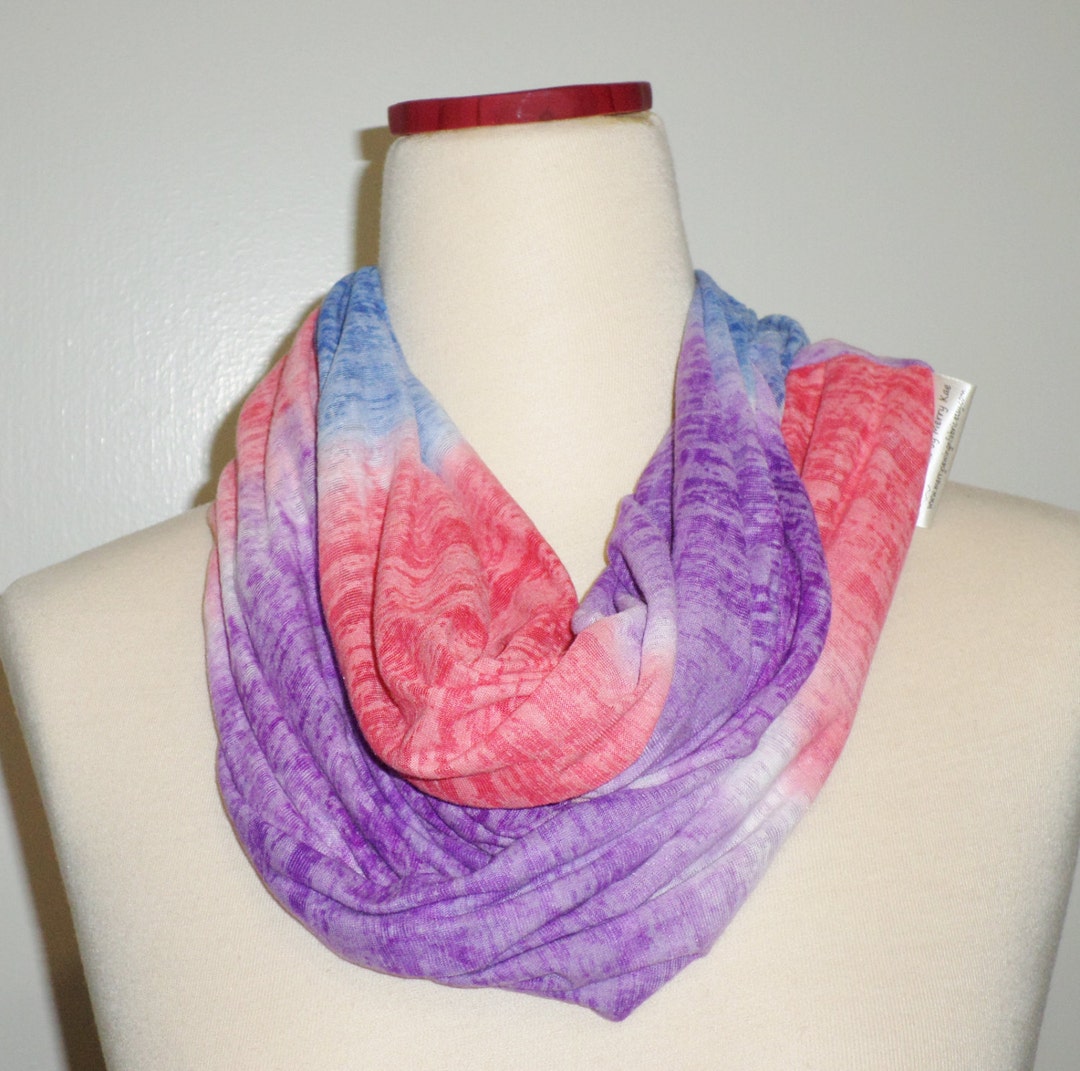 Handmade Infinity Twisted Scarf Loop Scarf Poly-knit Soft - Etsy