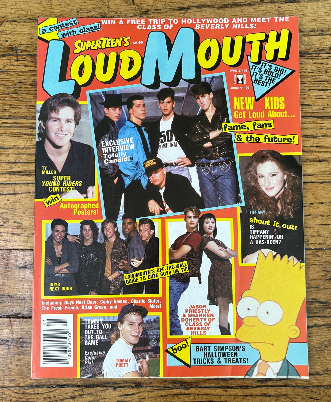 Super Teens Loud Mouth Magazine January 1991 NKOTB Centerfold Priestly ...