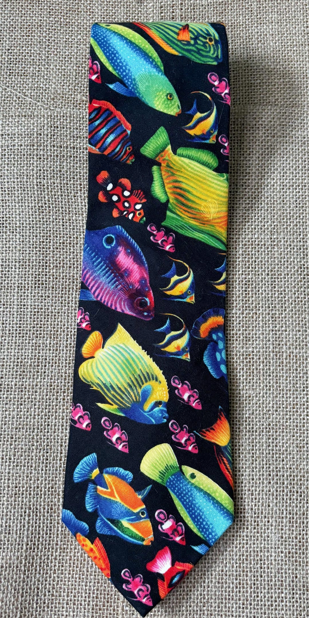 Vintage Tango by Max Raab Tropical Fish Necktie Tie Vibrant Funky Fun ...