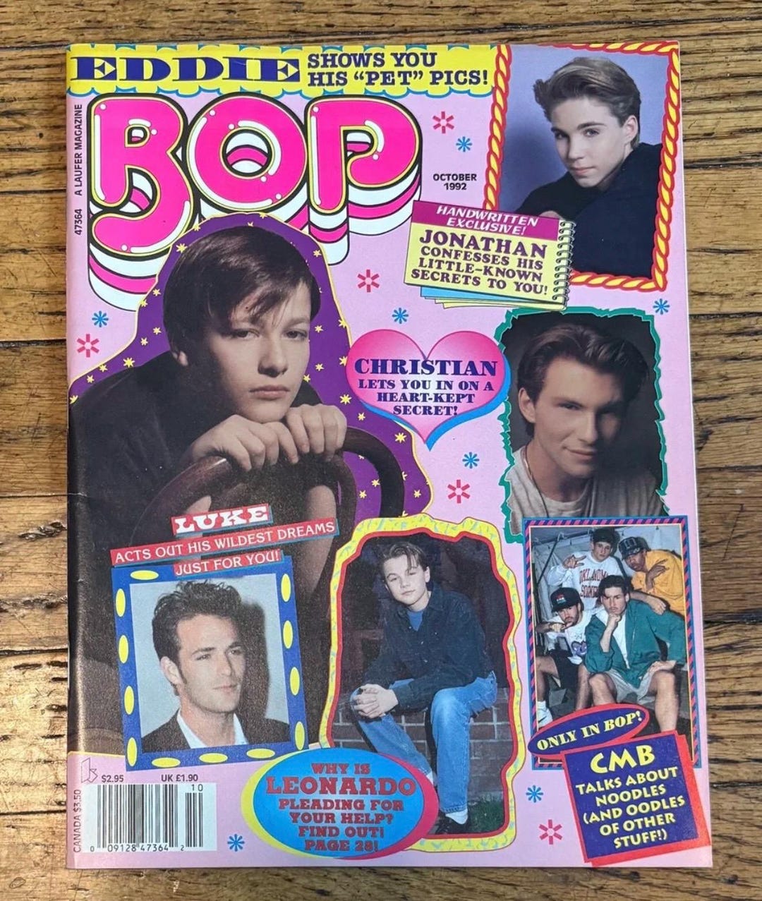 Bop Magazine October 1992 Luke Perry Christian Slater Color Me Badd Leo ...