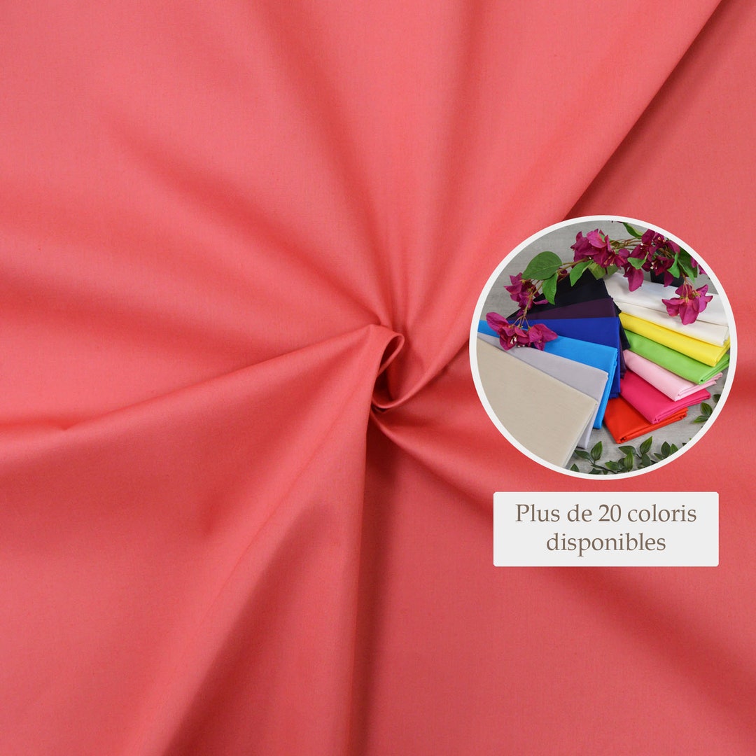 Poplin Cotton Fabric Raspberry Pink 100% Cotton Raspberry Pink Fabric ...