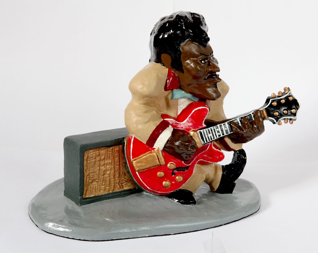 Chuck Berry Caricature Figurine Handmade in UK by Ceramic Artist Suzy ...