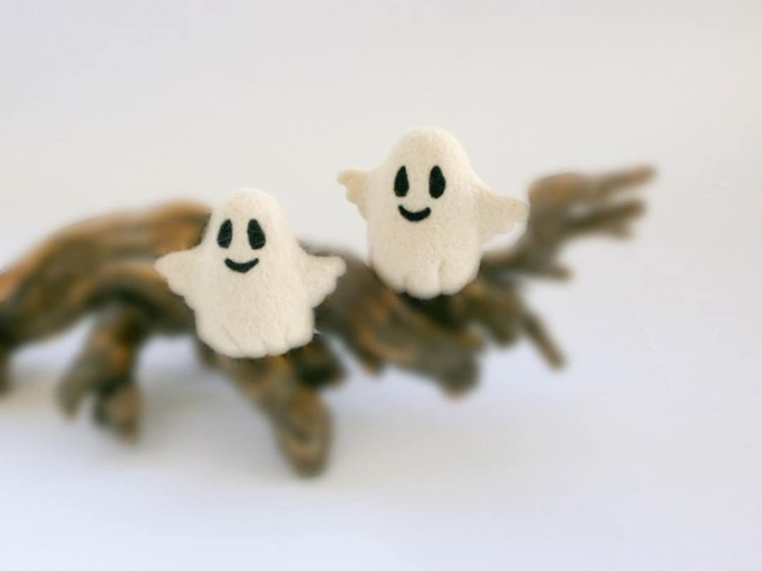 Needle Felt Ghost Miniature Halloween Home Decor - Etsy
