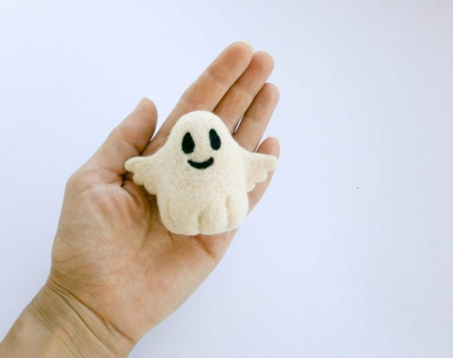 Needle Felt Ghost Miniature Halloween Home Decor - Etsy
